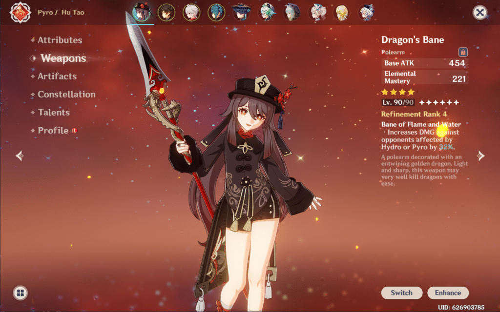 Genshin Impact: Best Hu Tao Build, Weapons and Artifacts