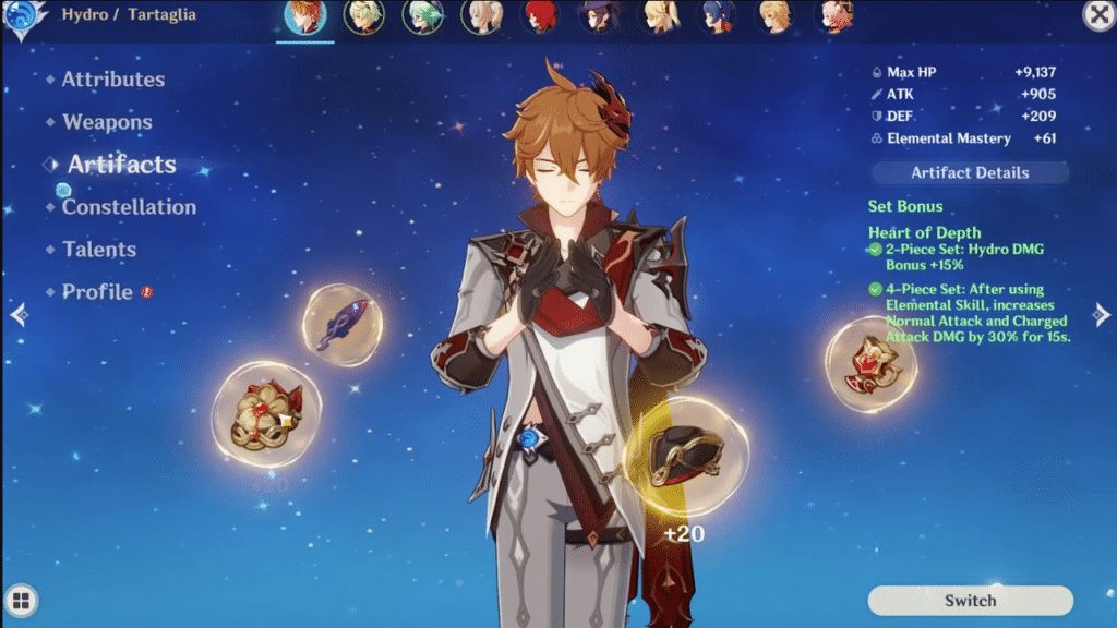 Genshin Impact Childe: Best Build, Weapons, and Artifacts