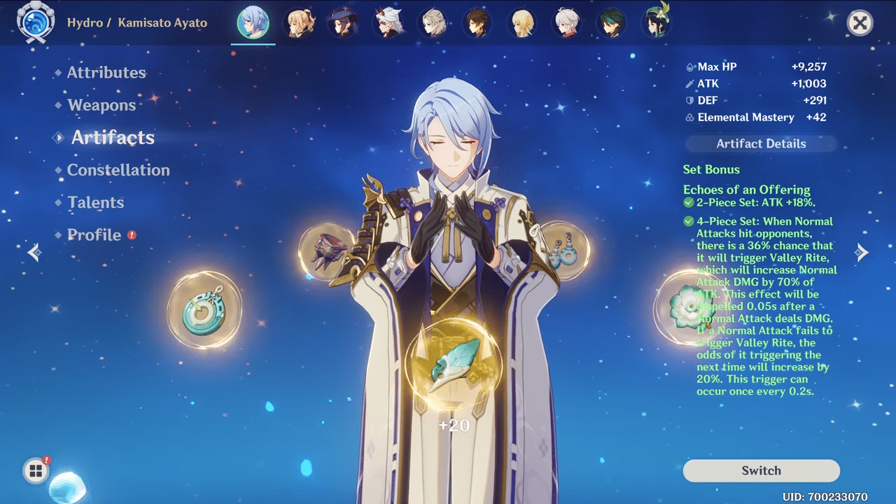 Genshin Impact Kamisato Ayato: Best Build, Weapon, and Artifacts