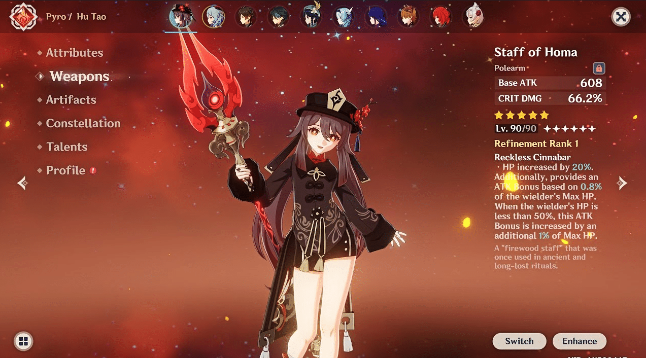 Genshin Impact: Best Hu Tao Build, Weapons and Artifacts