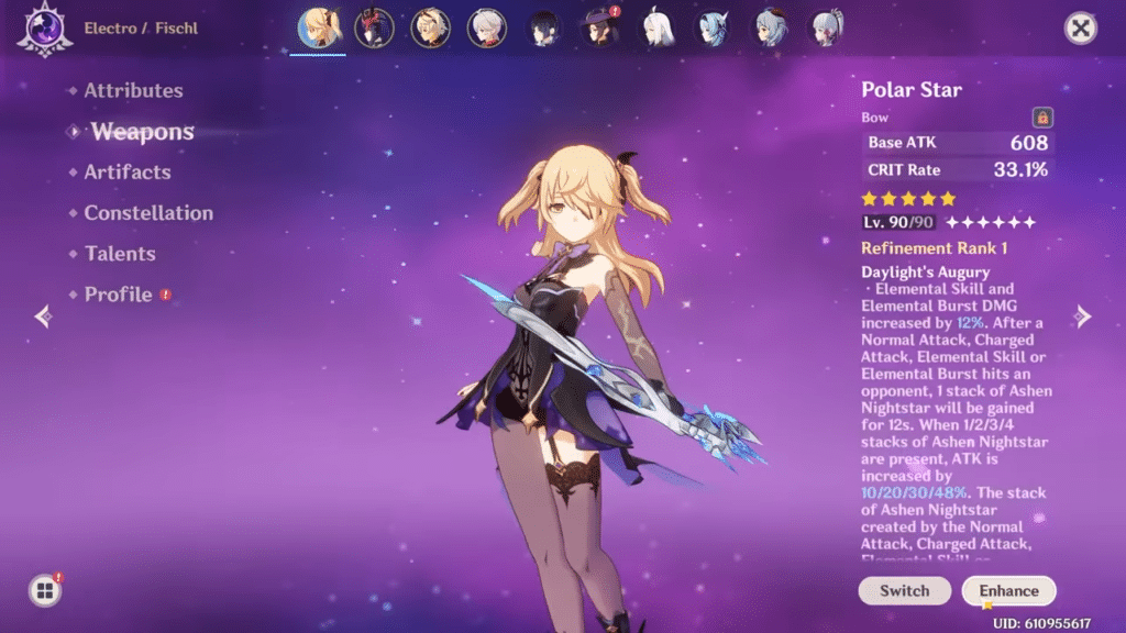 Genshin Impact: Best Fischl Sub-DPS Build