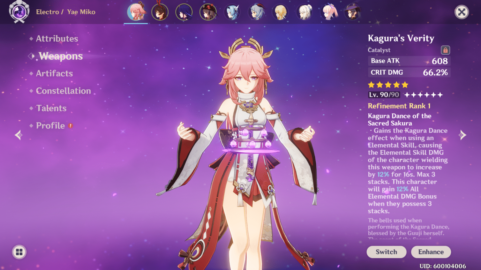 Genshin Impact: Best Yae Miko Sub-DPS Build