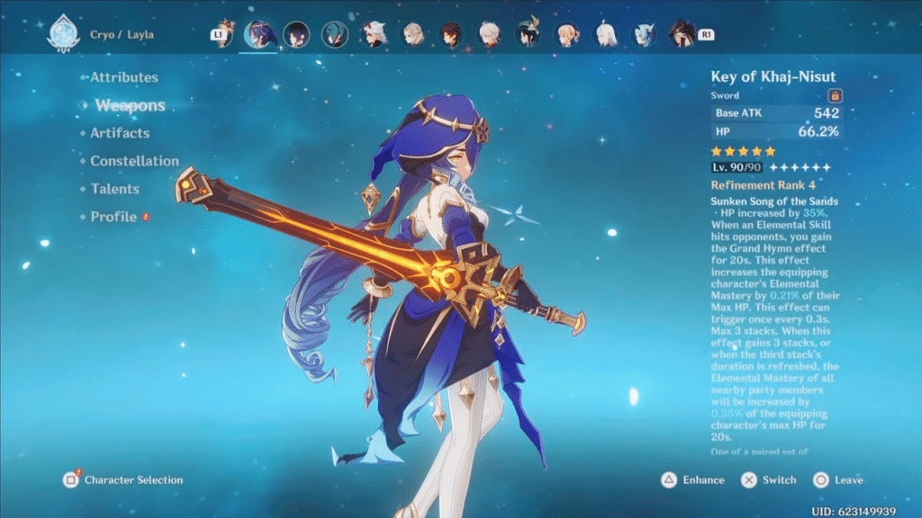 Genshin Impact: Best Layla Support Build