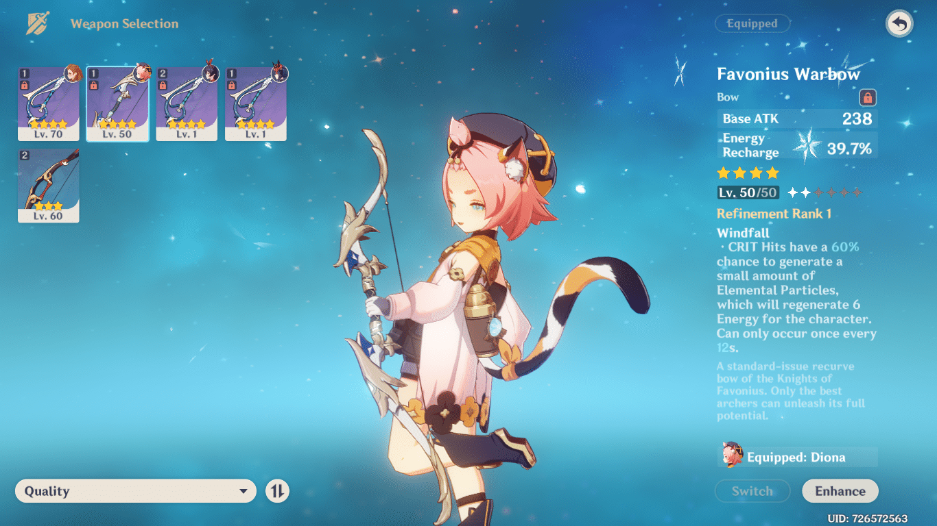 Genshin Impact Best Diona Support Build