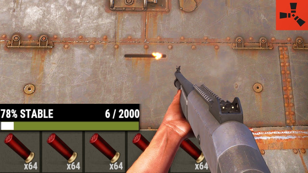 AndysolAM: Raiding an ARMORED BASE with M4 SHOTGUN! (Rust)