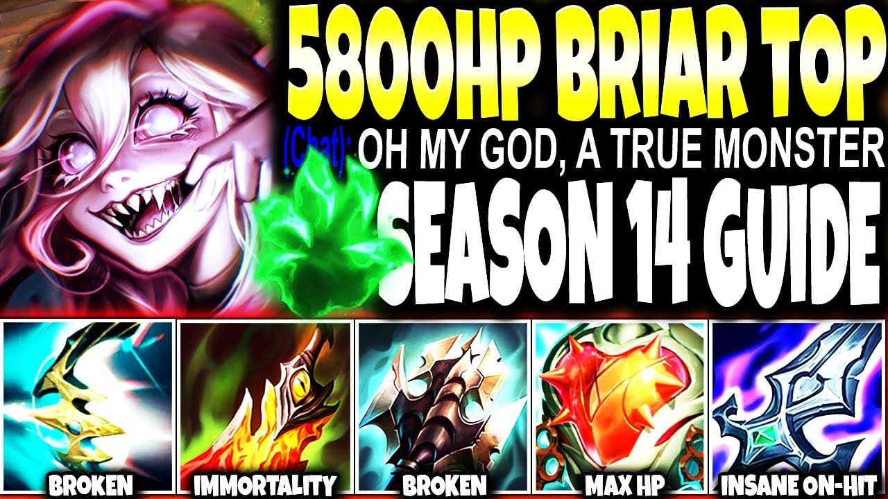 BaLoRi: New Buffed Briar Season 14 MAX HP BUILD GUIDE: 5800+HP ...