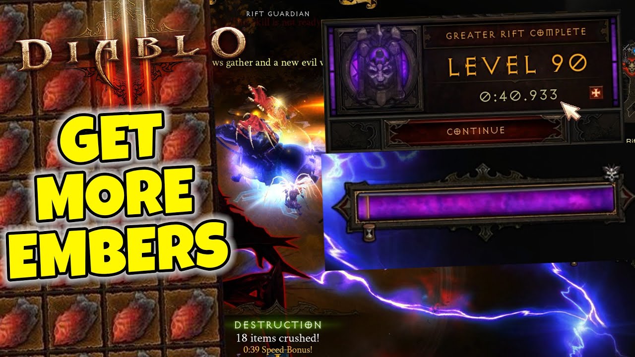 Filthy Casual: Get MORE Hellforge EMBERS - 40 Second GR90 Crusader Build Diablo 3