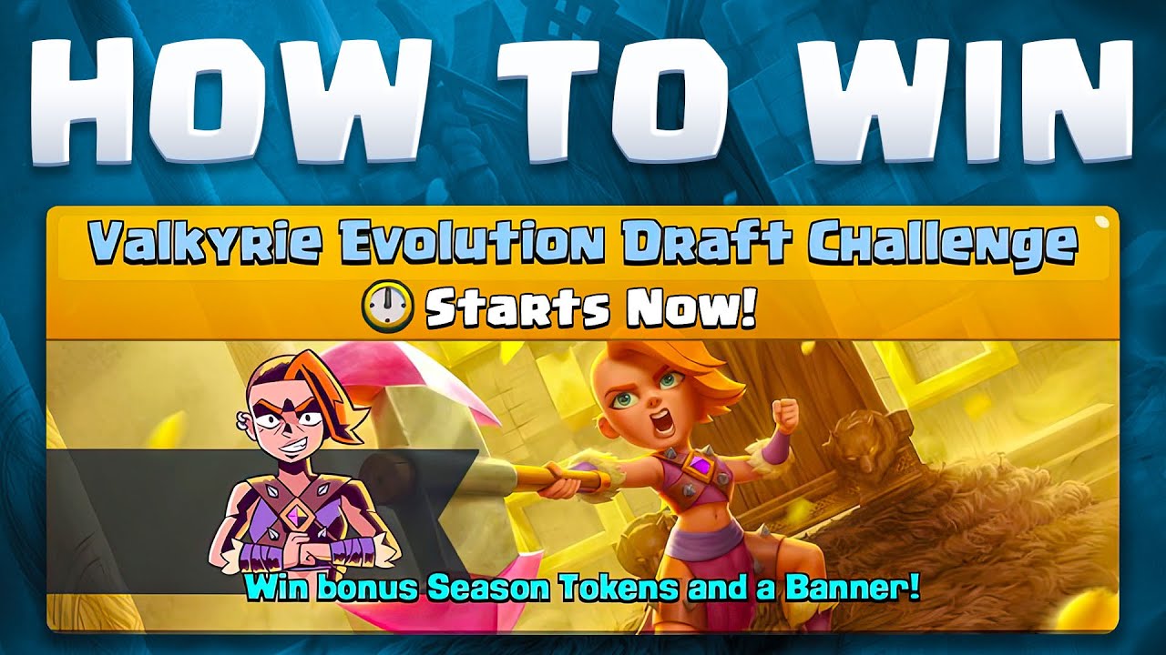 mortenroyale[ENG]: VALKYRIE EVOLUTION DRAFT CHALLENGE in CLASH ROYALE - Full Walkthrough!