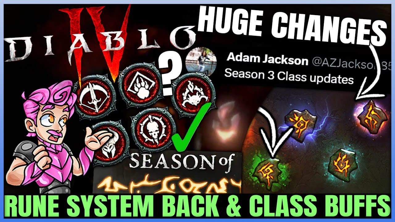 RageGamingVideos: Diablo 4 - CONFIRMED: Season 3 Class Buffs, Rune ...