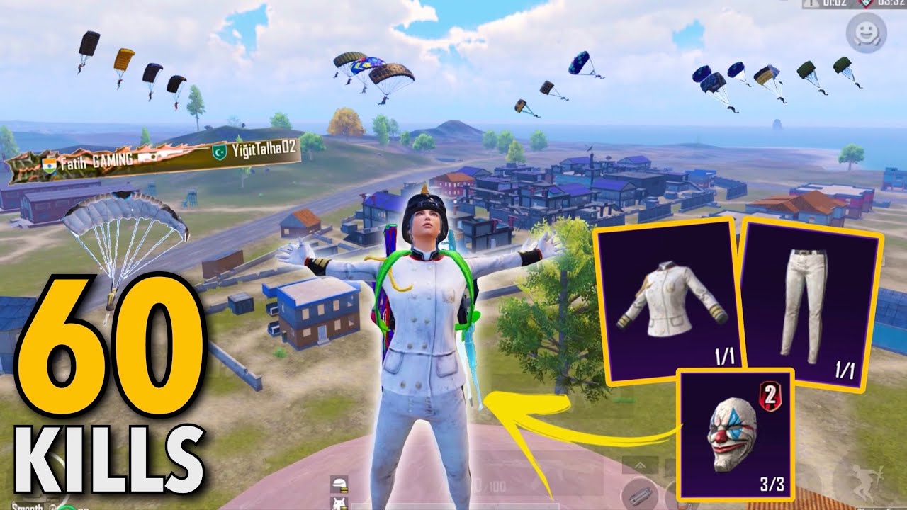 Fatih GAMING: 60 Kills😱NEW BEST RUSH GAMEPLAY with S2 OUTFITS😍PUBG Mobile