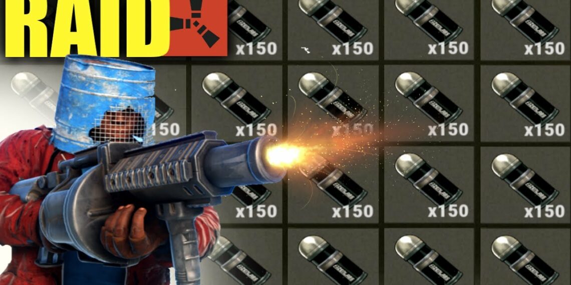 AndysolAM: Raiding a CLAN with ONLY GRENADE LAUNCHER in Rust (Profit??)