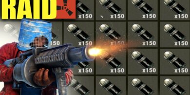 AndysolAM: Raiding a CLAN with ONLY GRENADE LAUNCHER in Rust (Profit??)