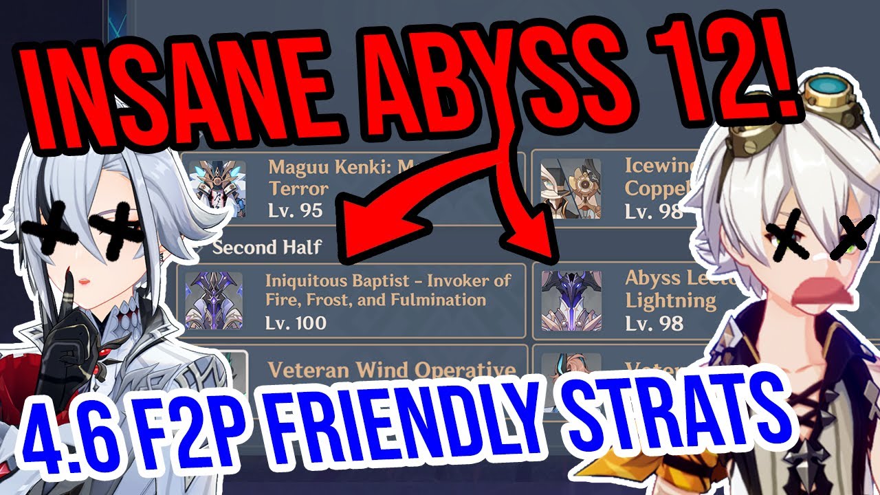 IWinToLose Gaming: Genshin Impact Abyss 12 is INSANE! Best 4★ Teams ...