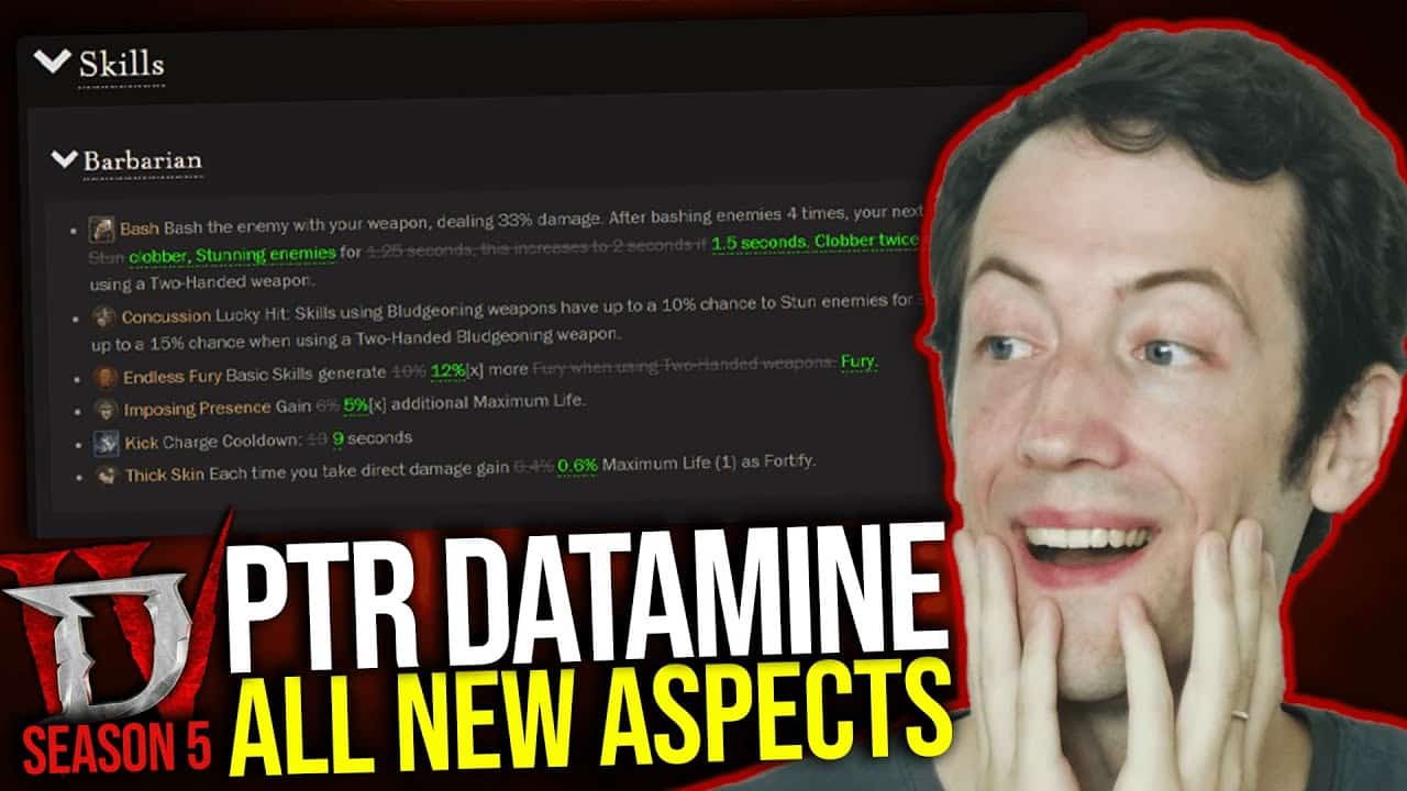 Diablo 4 Season 5 Datamine: New Aspects & Tempers Revealed