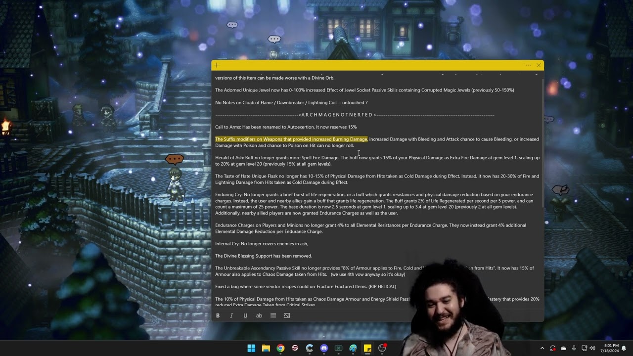 Pohx Kappa: Path of Exile 3.25 Righteous Fire Changes