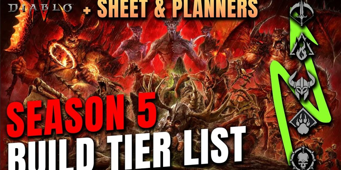 Rob2628: The Best Builds for Season 5 - Full Class Tier List Diablo 4